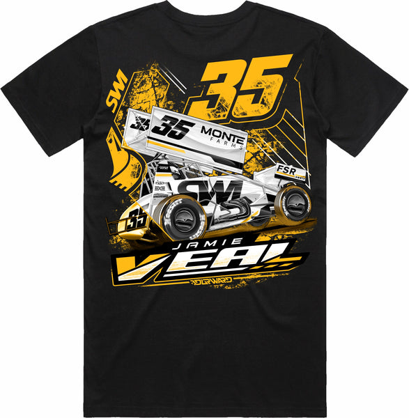 2024 Jamie Veal T-Shirt (Blazin' White) – SWI Racing